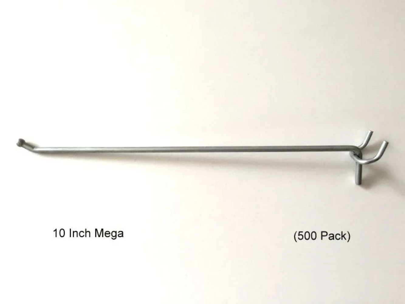 (500 PACK) USA Made 10 Inch Mega Peg Hooks For 1/8 & 1/4 Pegboard or S ...